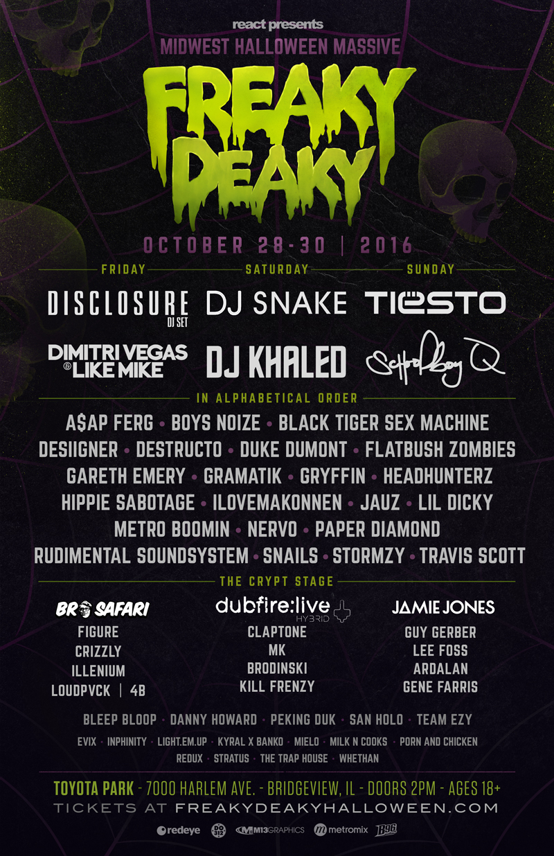 Freaky Deaky Announces 2016 Lineup: Disclosure, DJ Snake, Travis Scott ...
